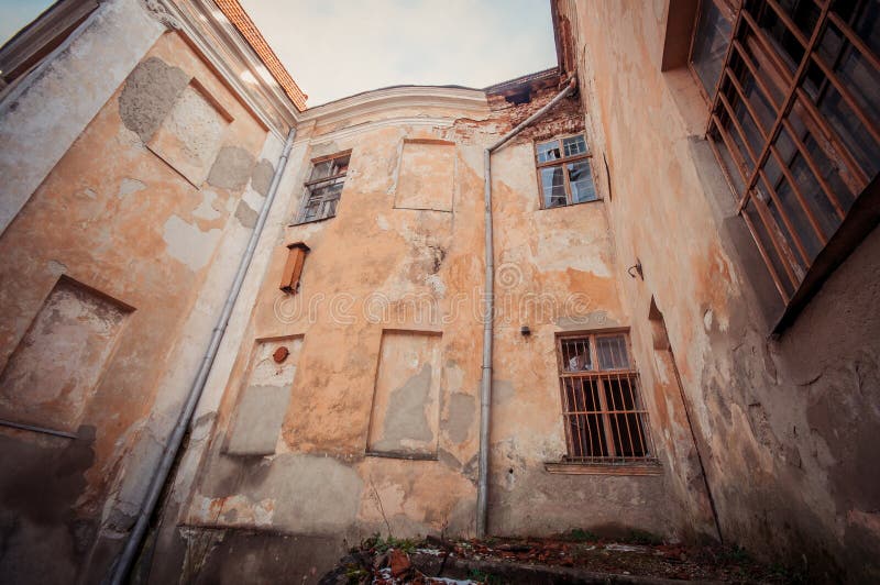 Timeworn Elegance: a Glimpse of Decay in Aged Architecture Stock Photo ...