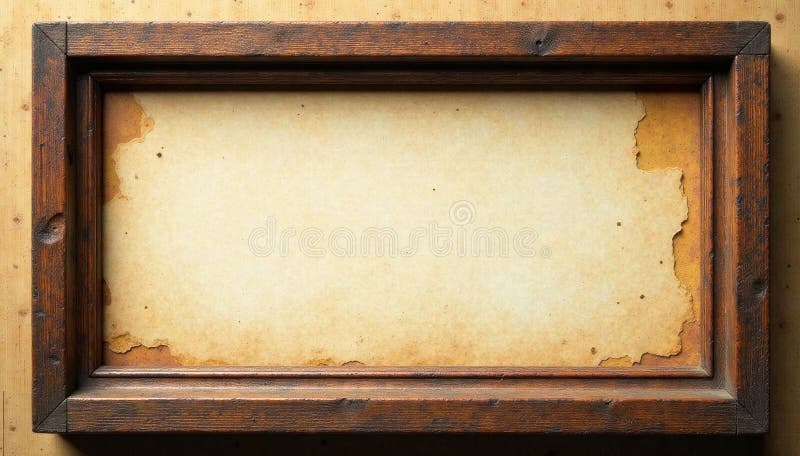 Timeworn Rectangular Wooden Frame, Showing Significant Wear, Decay ...