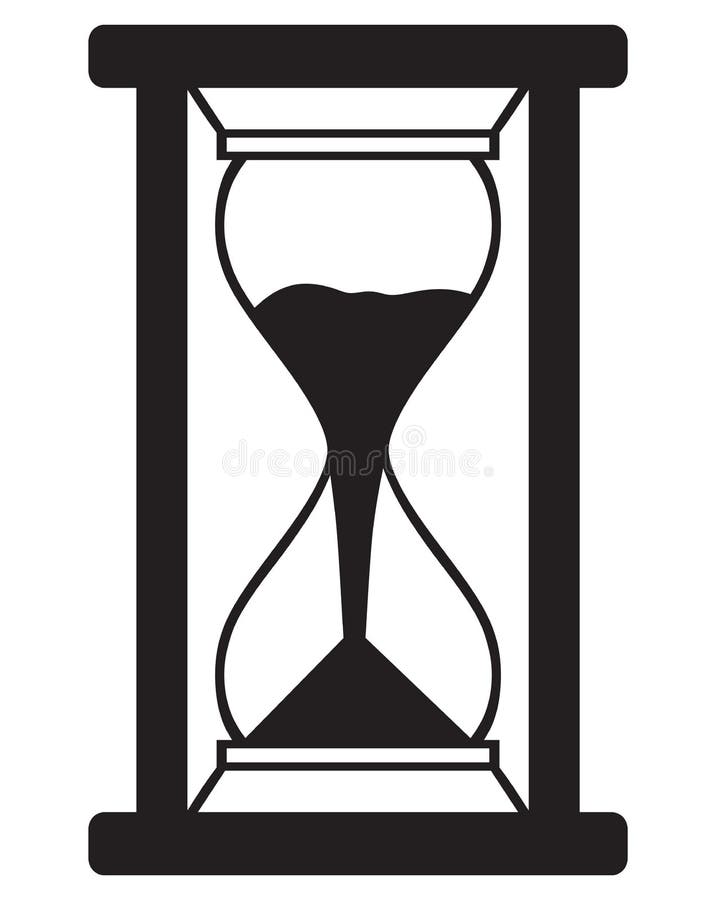 Timglassymbol vektor illustrationer. Illustration av isolerat - 31877654