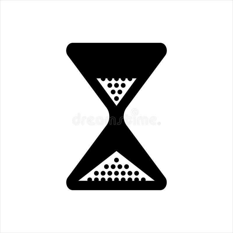 Timglas. svart kontur. vektor illustrationer. Illustration av översikt ...