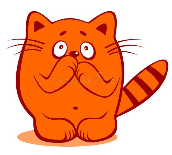 Timid cat stock illustration. Illustration of symbol, animal - 4995277