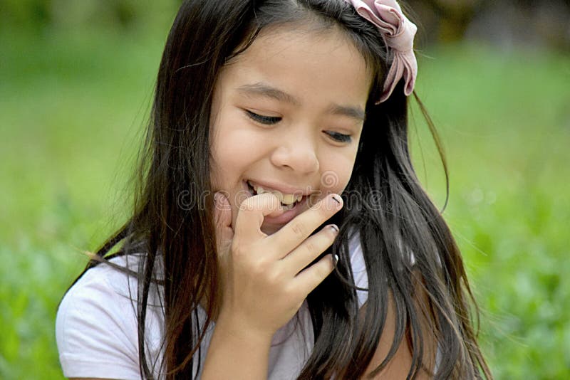 Timid Girl Child stock image. Image of kids, childhood - 134865675