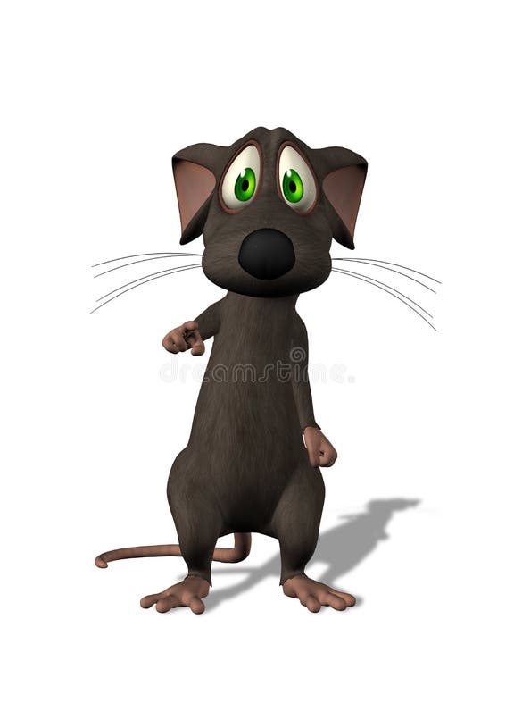 Timid Mouse Pointing stock illustration. Illustration of green - 5044044