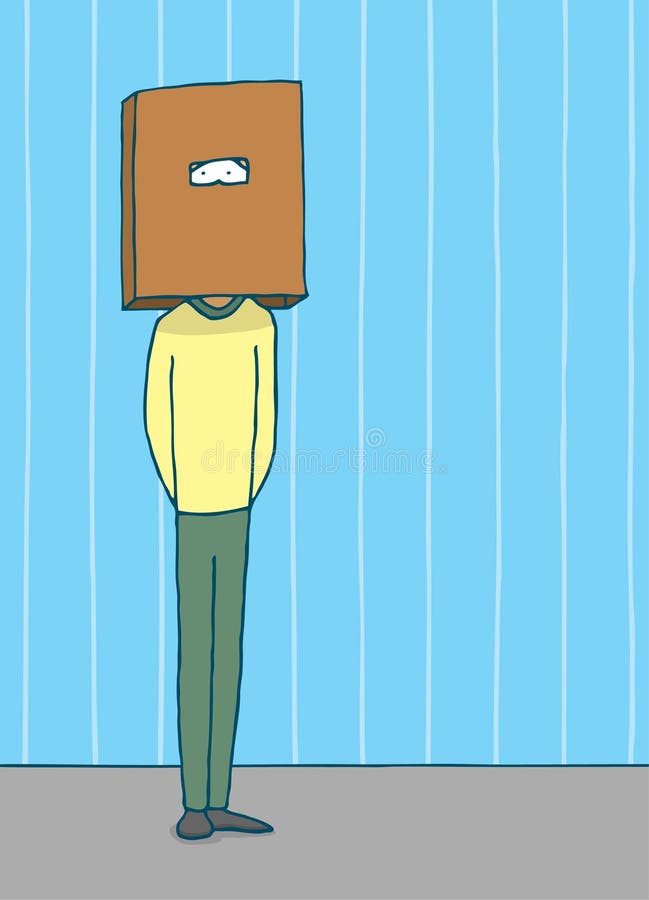 Timidez extrema stock de ilustración. Ilustración de hombres - 31671315