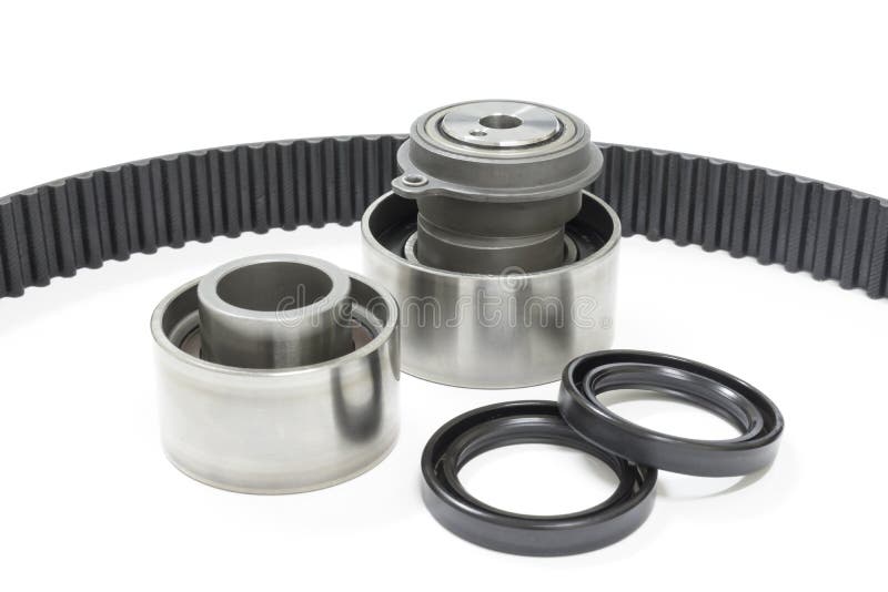 Timing Belt Bearing on White Background, Isolated, Car Maintenance ...