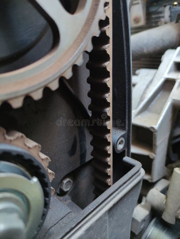 Timing Belt in the Car Engine Stock Photo - Image of automotive, timing ...
