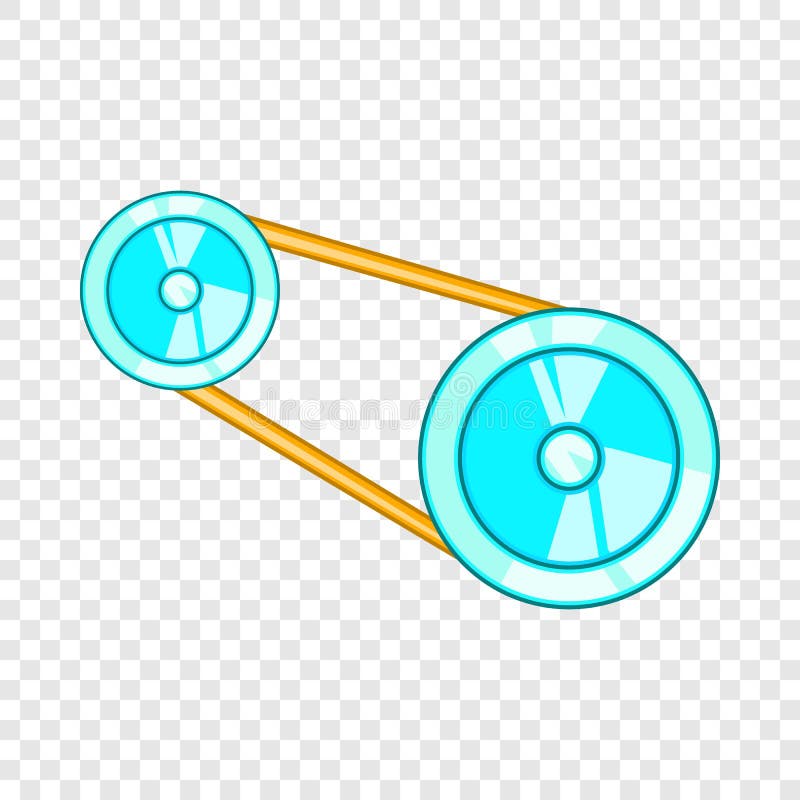 Timing Belt Icon in Cartoon Style Stock Vector - Illustration of pulley ...