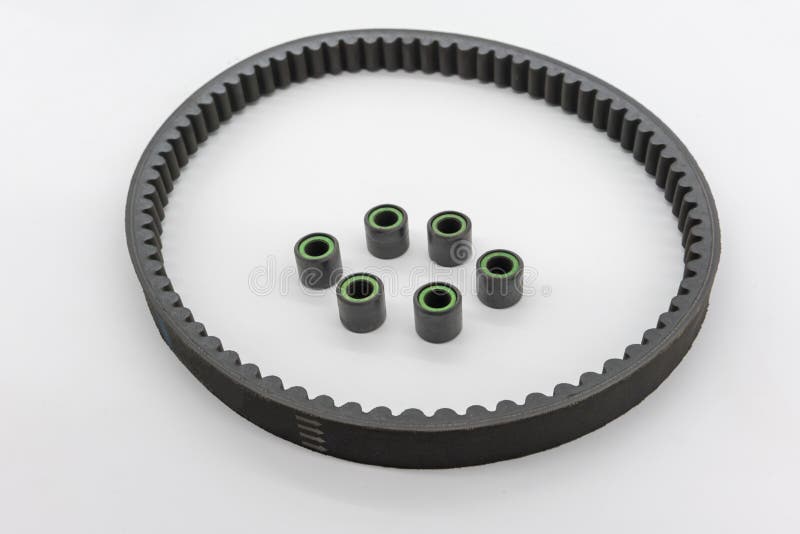 Timing Belt for Motorcycle Engine Isolated White Background Stock Photo ...
