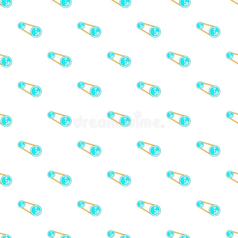 Timing Belt Pattern, Cartoon Style Stock Vector - Illustration of gear ...