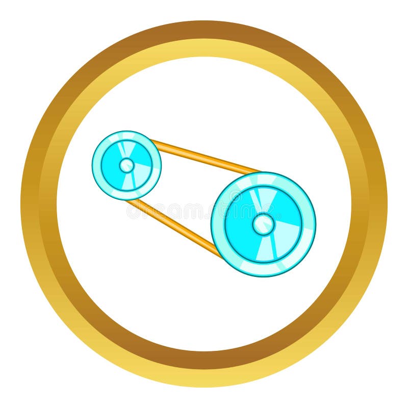 Timing Belt Icon in Cartoon Style Stock Vector - Illustration of pulley ...