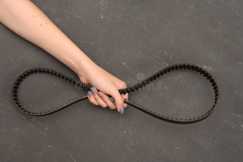The Timing Belt is in Your Hand. Stock Image - Image of automotive ...