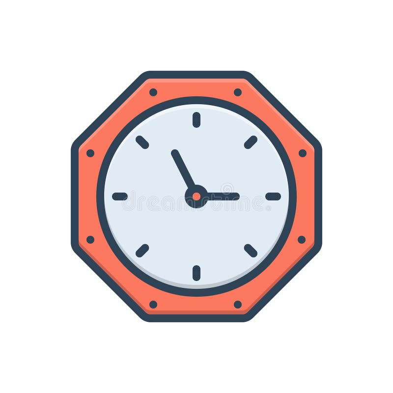 Color Illustration Icon for Timing, Adjust and Limit Stock Illustration ...