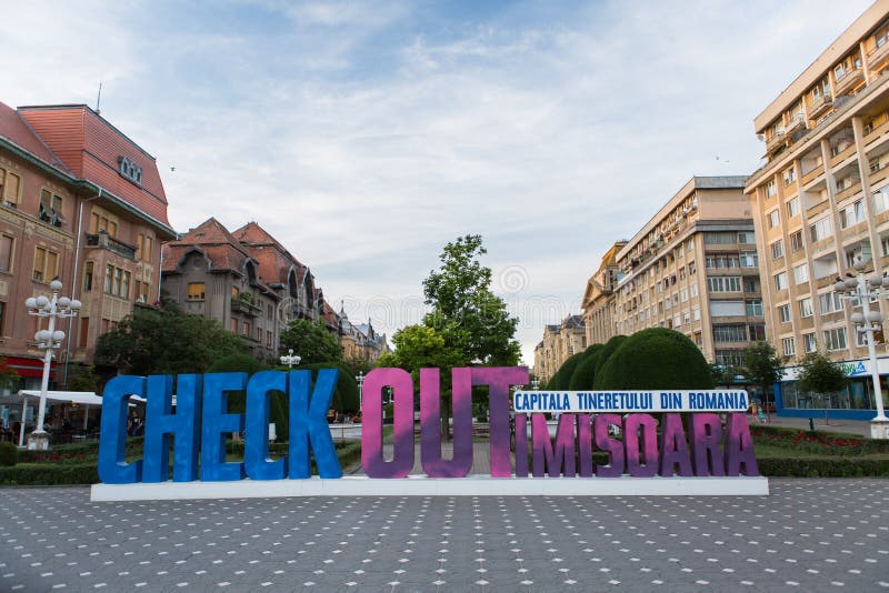 Timisoara Downtown, Romania Editorial Stock Photo - Image of lightened ...