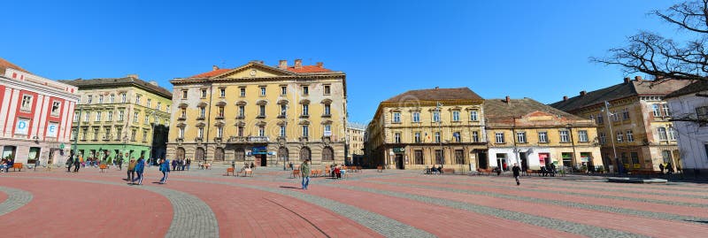 Timisoara Liberty Square Panorama Editorial Stock Photo - Image of ...