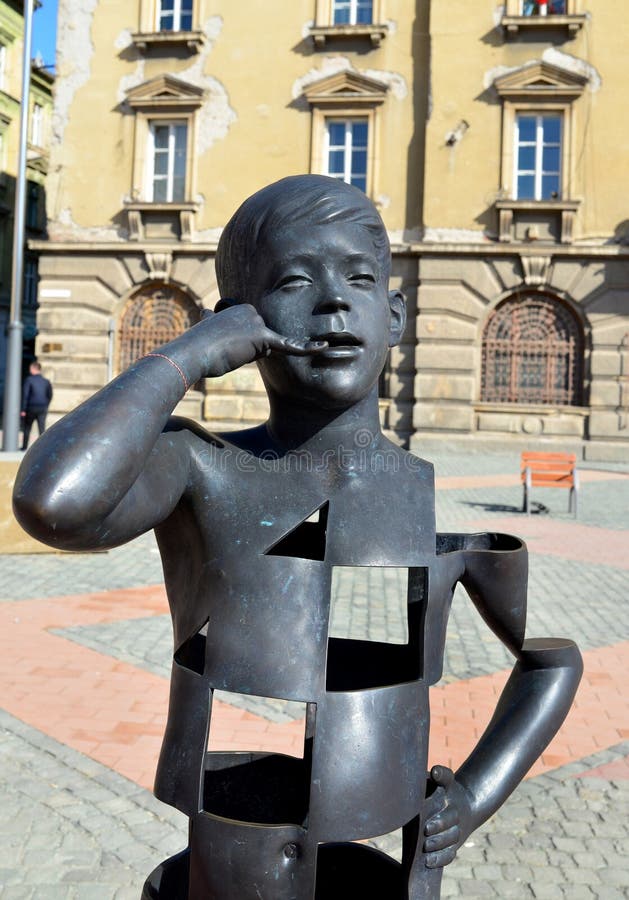 Timisoara Liberty Square Statue Editorial Photography - Image of phone ...