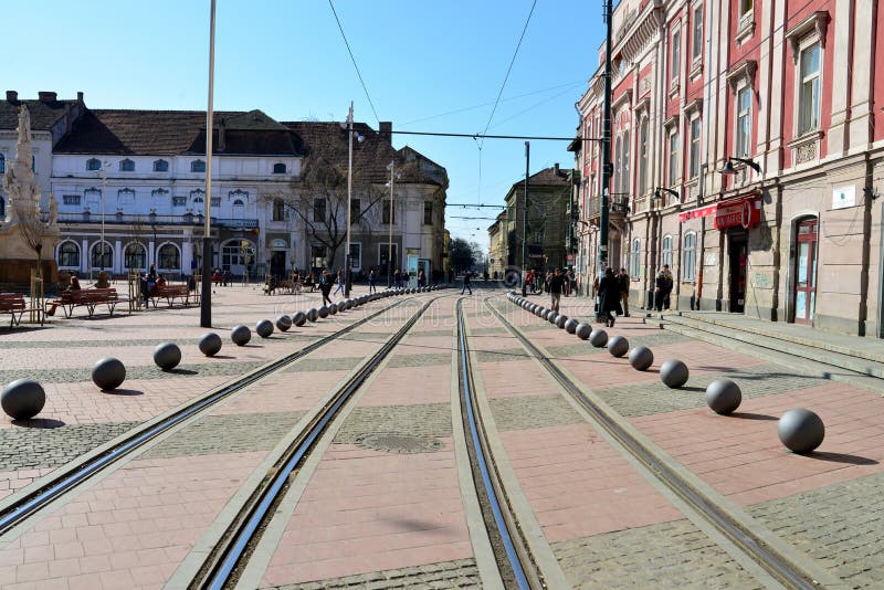 Timisoara liberty tram way editorial stock photo. Image of architecture ...