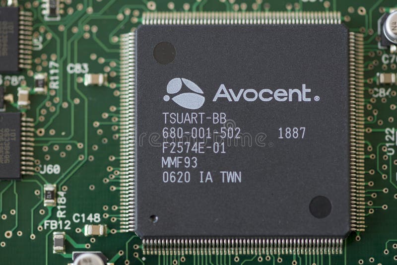 Close-up of a Microprocessor Editorial Image - Image of technology ...