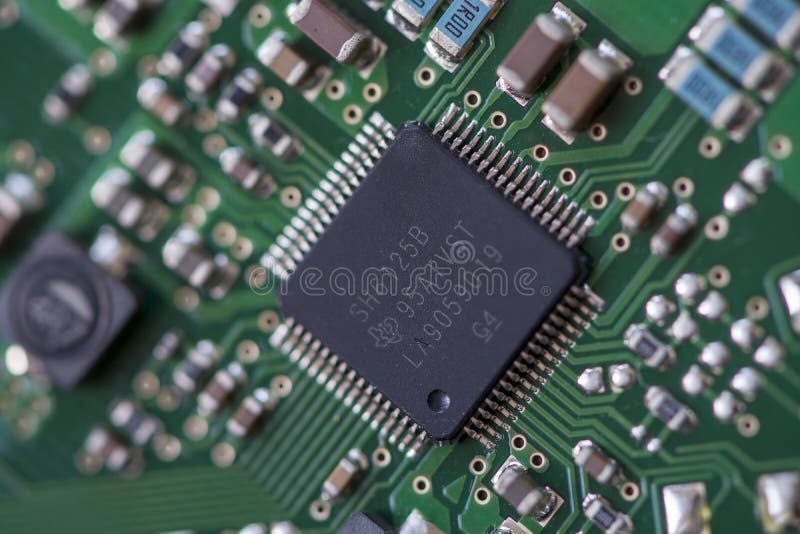 Close-up of a Microprocessor Editorial Image - Image of controller ...