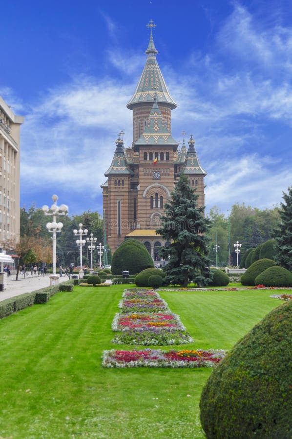 TIMISOARA, ROMANIA - 15 OCTOBER 2016 Romanian Orthodox Cathedral in ...
