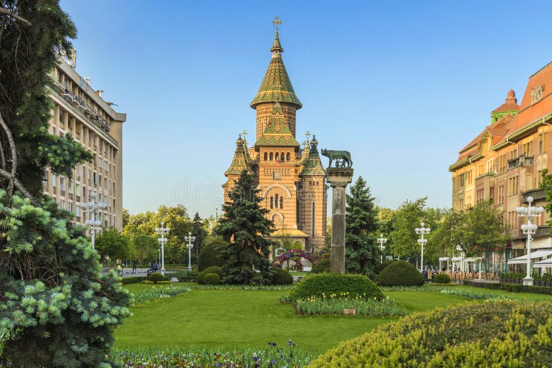 Timisoara Victory Square stock image. Image of history - 121265005