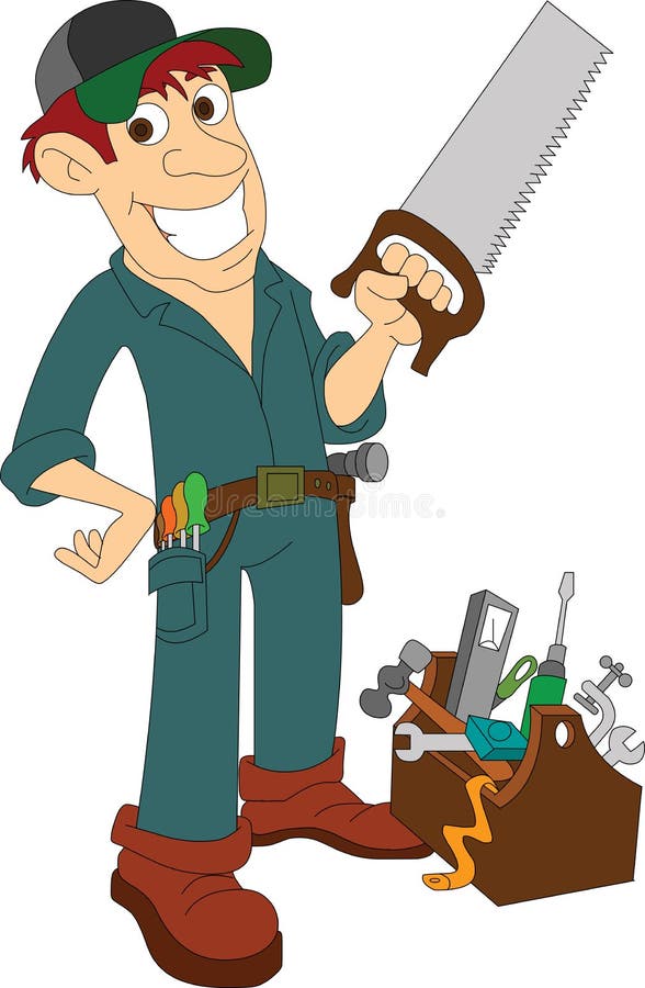 Timmerman vector illustratie. Illustration of handwerkster - 41457060