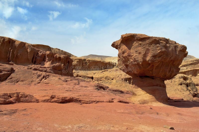 Bayanzag Flaming Cliffs Gobi Desert Mongolia Plain Stock Image - Image ...