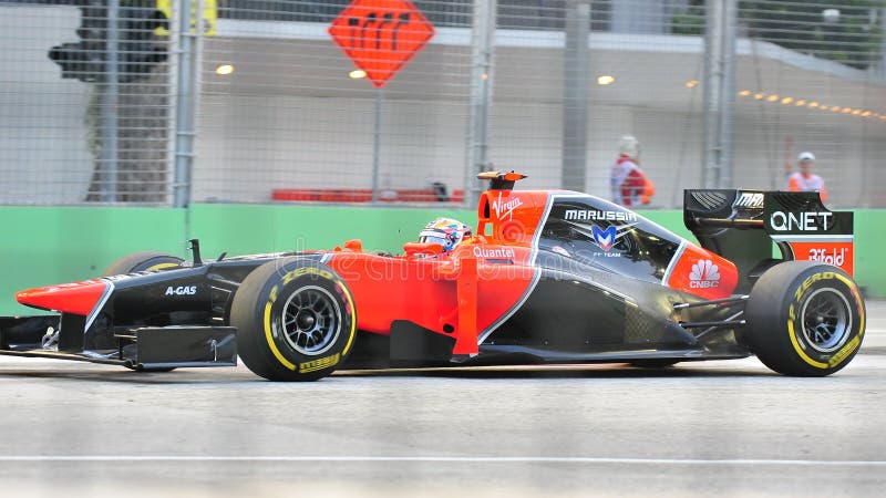 Timo Glock Racing in F1 Singapore GP Editorial Image - Image of marina ...