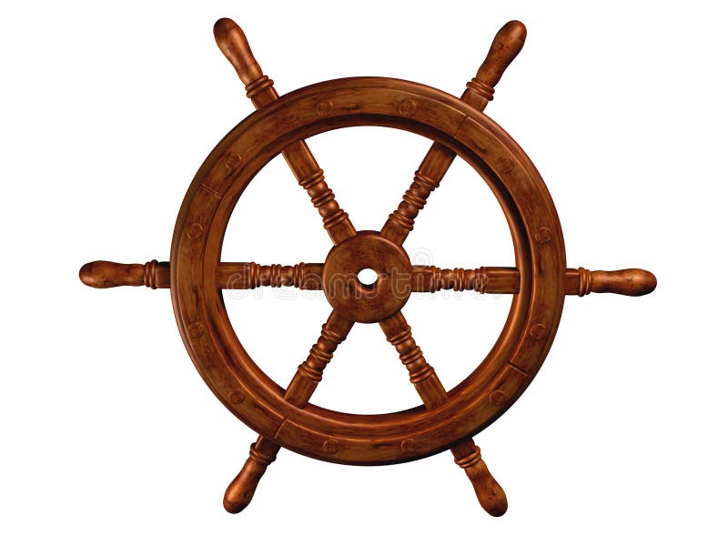 Ruota Del Timone Di Vecchia Barca A Vela Di Legno Dettagli Della ...