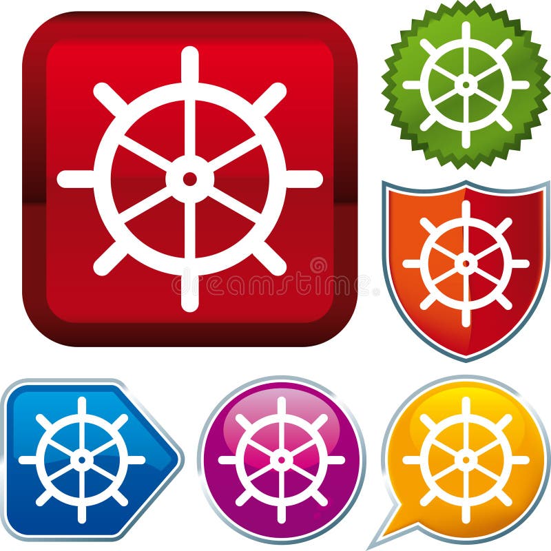 Timone iconico illustrazione vettoriale. Illustrazione di arancione ...