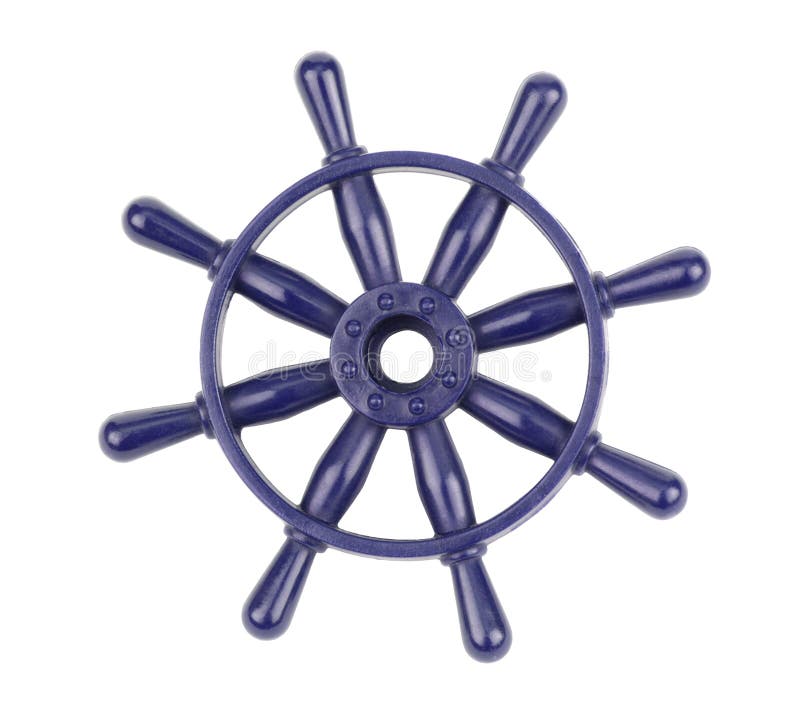 Timone Della Nave Isolato Su Fondo Bianco Immagine Stock - Immagine di ...