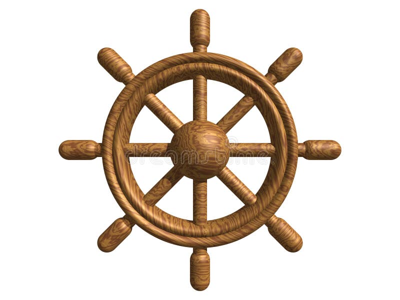 Timone di legno illustrazione di stock. Illustrazione di barca - 396324