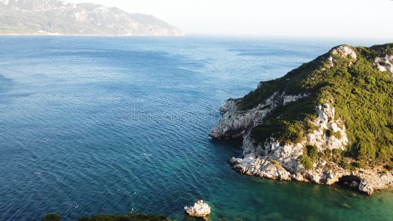 Timoni Beach on Korfu, Greece Stock Footage - Video of idyllic, crystal ...