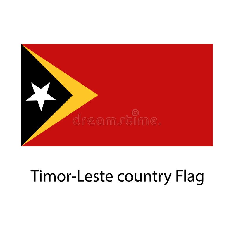 Timor-Leste Country Flag Hand Drawing Illustration Vector Based Drawing ...