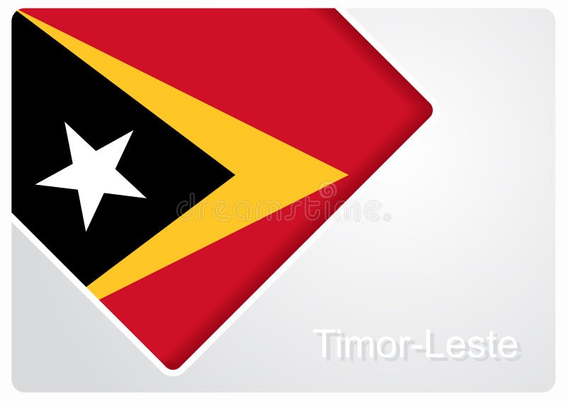 Timor-Leste Flag Design Background. Vector Illustration. Stock Vector ...