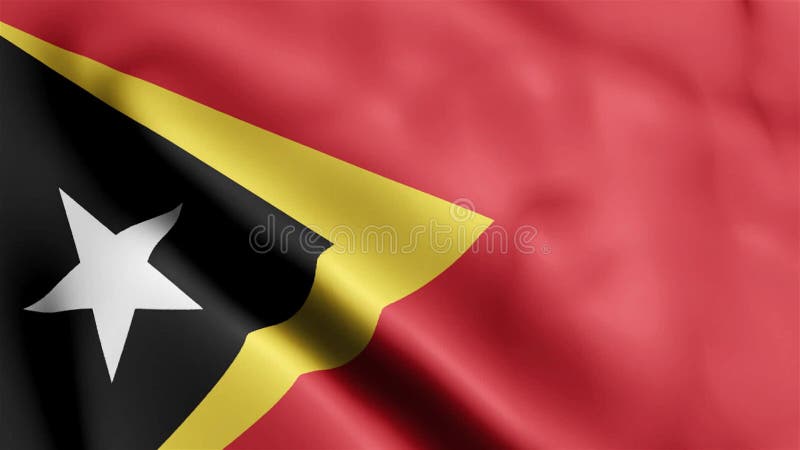 Timor-Leste Flag Video Waving in Wind. Timor-Leste Flag Wave Loop ...