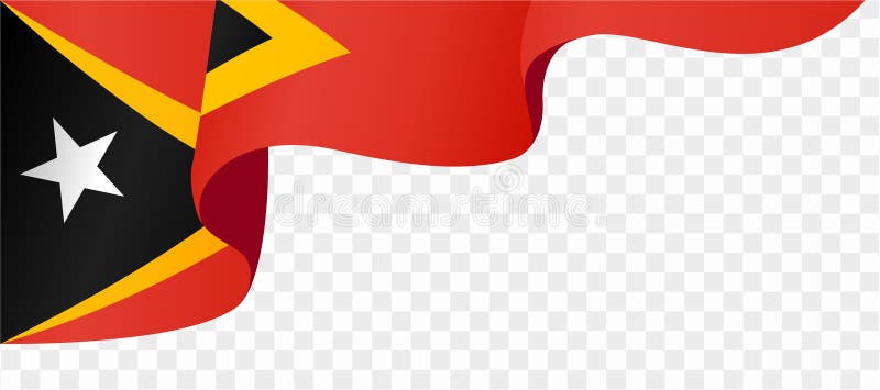 Timor Leste Flag Wave Isolated on Png or Transparent Background Vector ...
