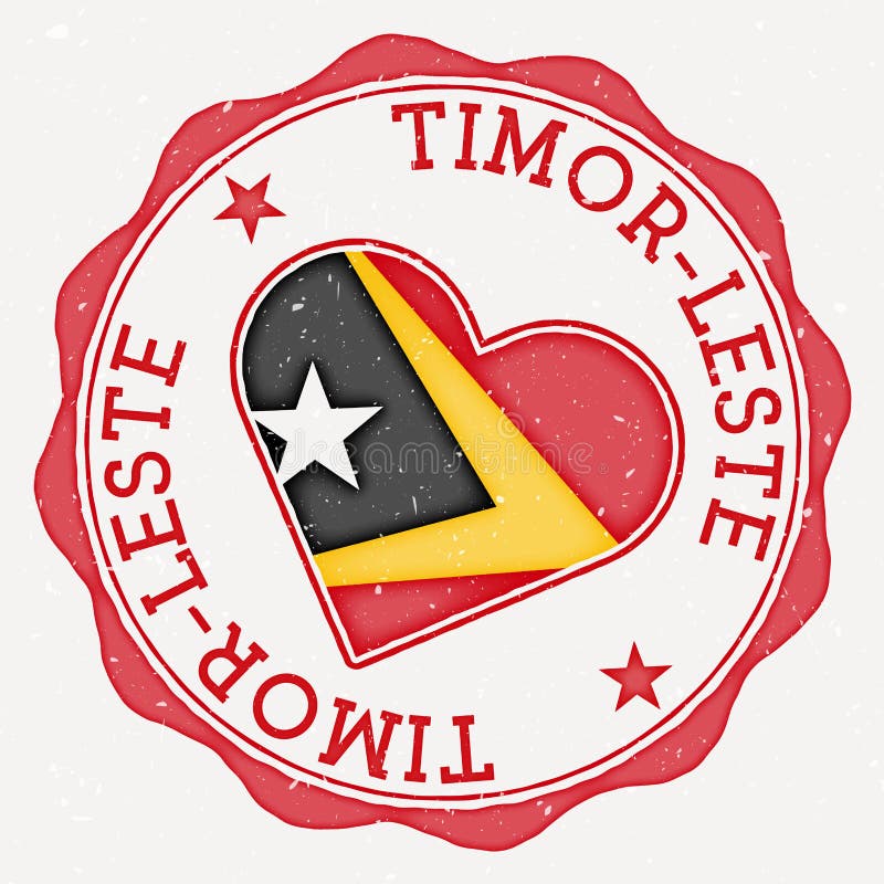 Timor-Leste Heart Flag Logo. Stock Vector - Illustration of east, grain ...
