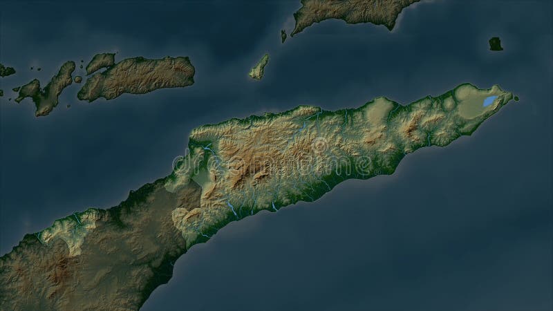 Timor Leste Highlighted. Physical Stock Illustration - Illustration of ...