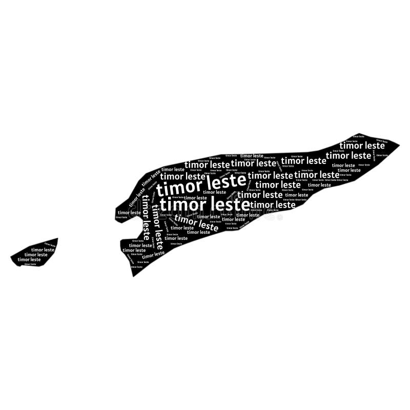 Timor-Leste Map with Name. Isolated White Background Stock Illustration ...