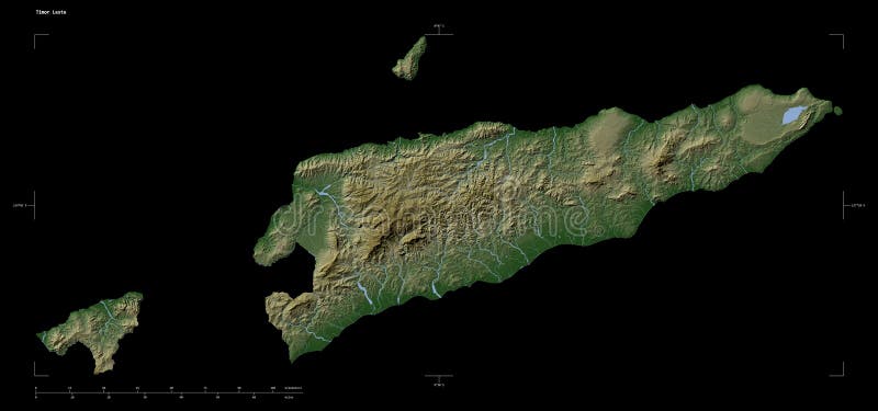 Timor Leste Shape on Black. Pale Stock Illustration - Illustration of ...