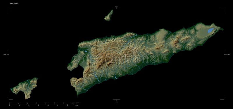Timor Leste Shape on Black. Physical Stock Illustration - Illustration ...