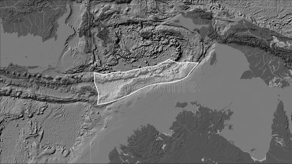 Timor Tectonic Plate. Bilevel Map Stock Illustration - Illustration of ...