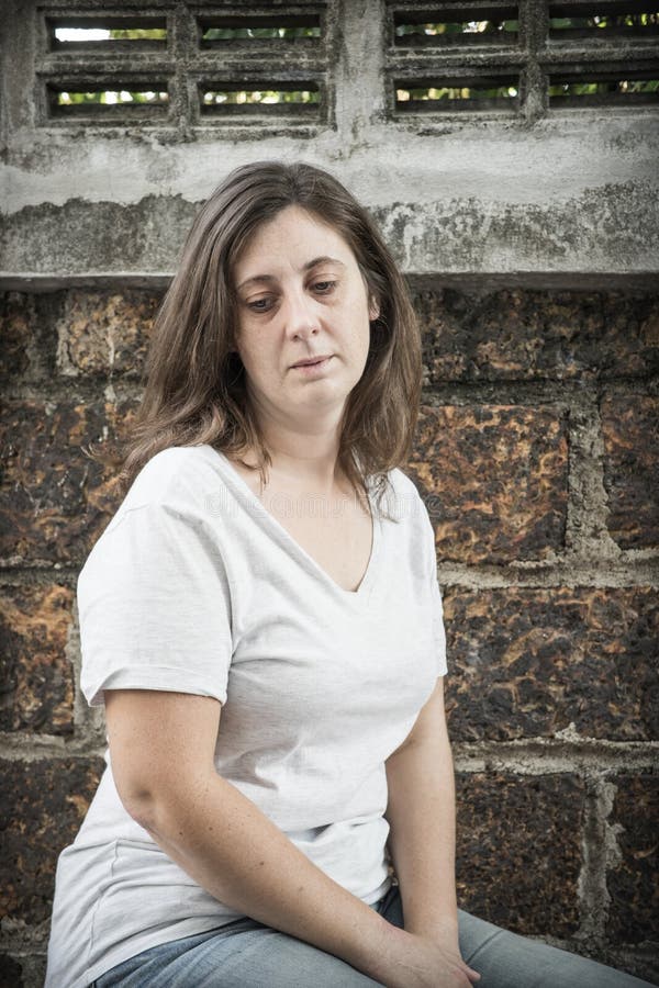 Timore, Solitudine, Depressione, Abuso Immagine Stock - Immagine di ...