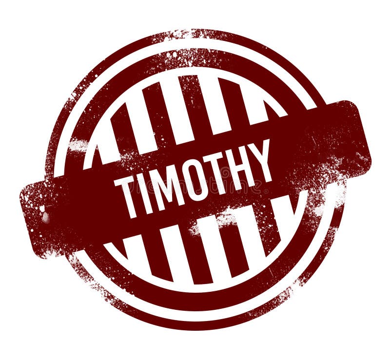 Timothy - Red Round Grunge Button, Stamp Stock Illustration ...