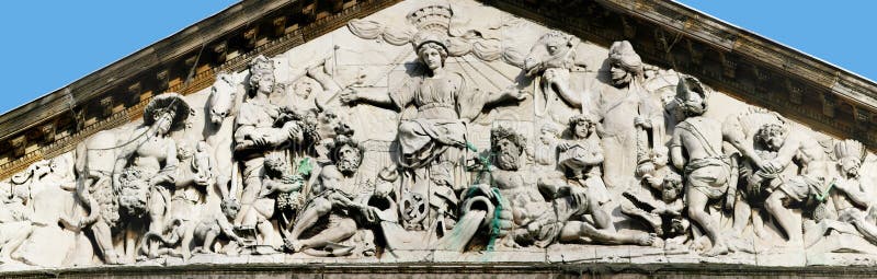 Tympaan Van Het Koninklijk Paleis in Amsterdam XXL Redactionele ...