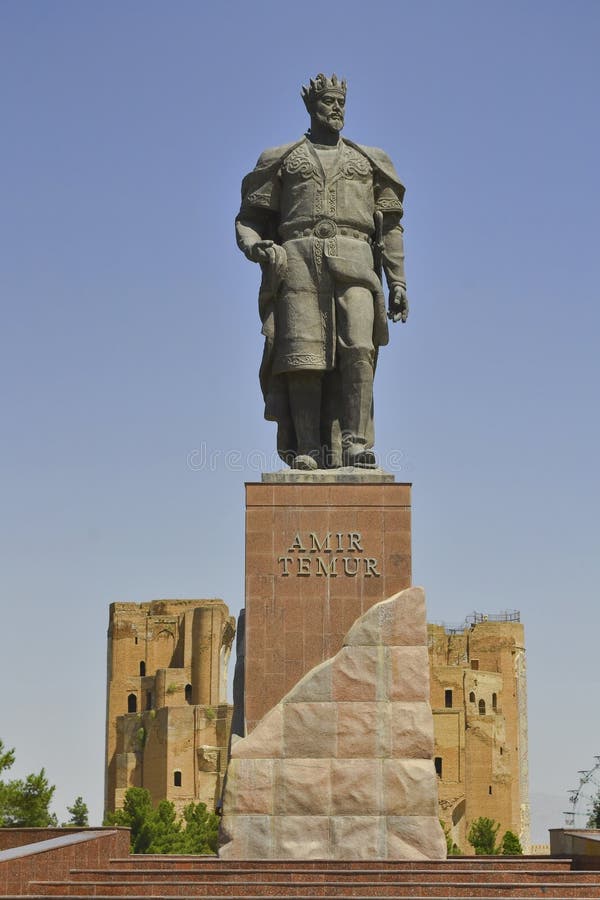 Timur Statue in Shahrisabz stock photo. Image of timur - 29337242