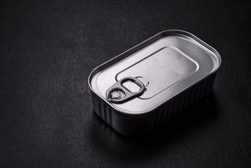 Tin or Aluminum Rectangular Can of Canned Food with a Key Stock Photo ...