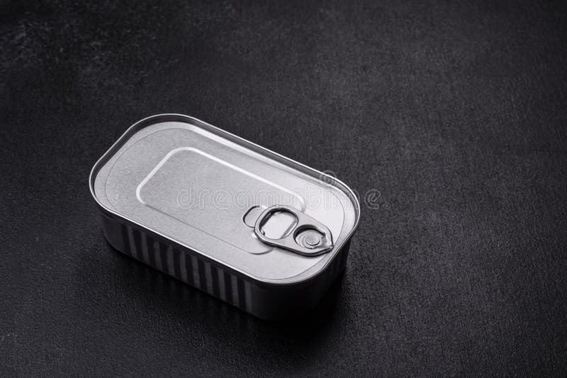 Tin or Aluminum Rectangular Can of Canned Food with a Key Stock Photo ...