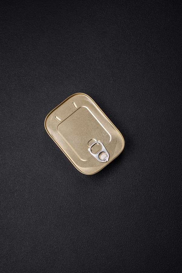 Tin or Aluminum Rectangular Can of Canned Food with a Key Stock Photo ...