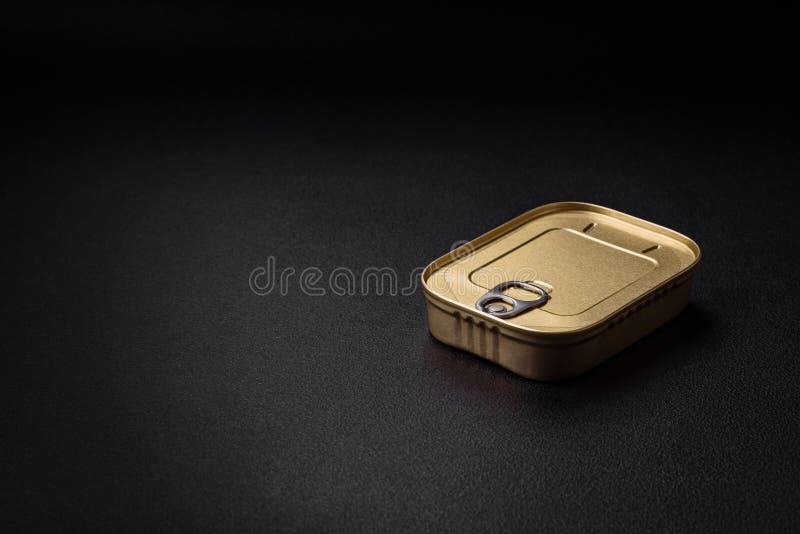 Tin or Aluminum Rectangular Can of Canned Food with a Key Stock Photo ...